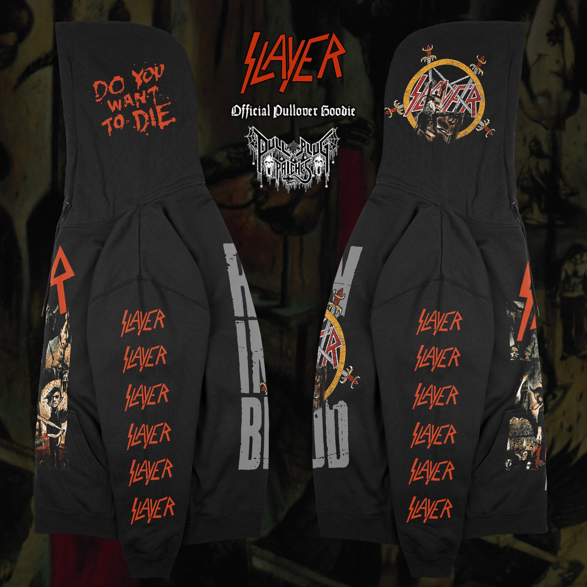 Slayer - Reign In Blood - Deluxe Zipper Hoodie – Pull The Plug Patches