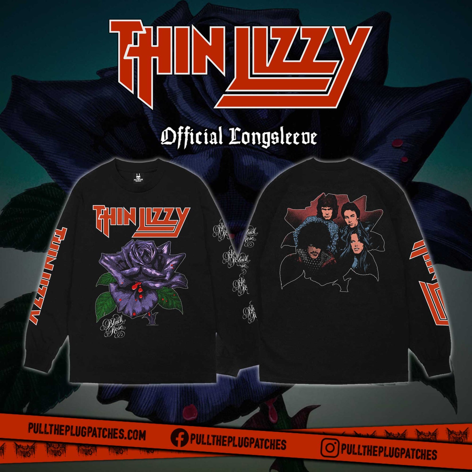 Thin Lizzy - Black Rose - Longsleeve Shirt – Pull The Plug Patches