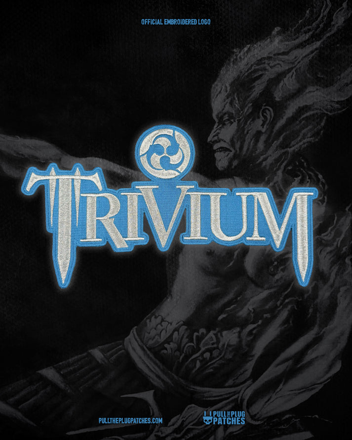 Trivium - Silver - Embroidered Rocker Style Logo – Pull The Plug Patches