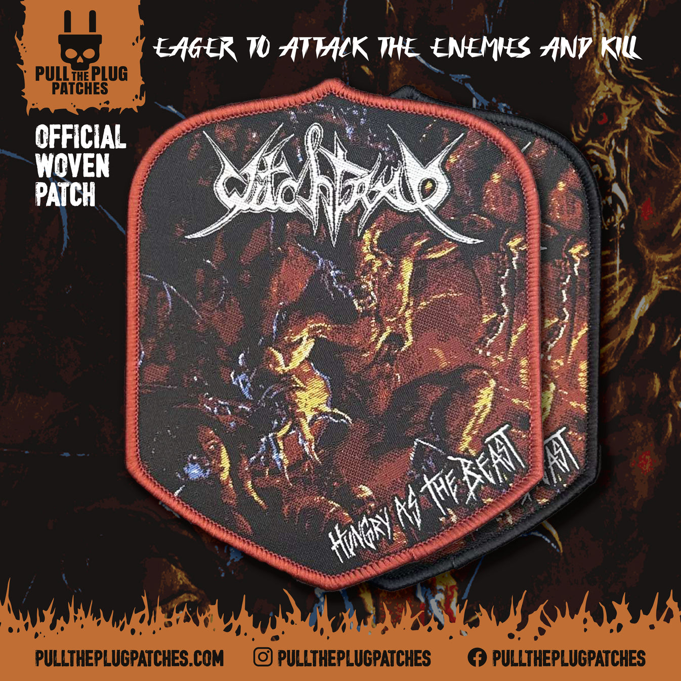 Witchtrap - Hungry as the Beast - Patch – Pull The Plug Patches