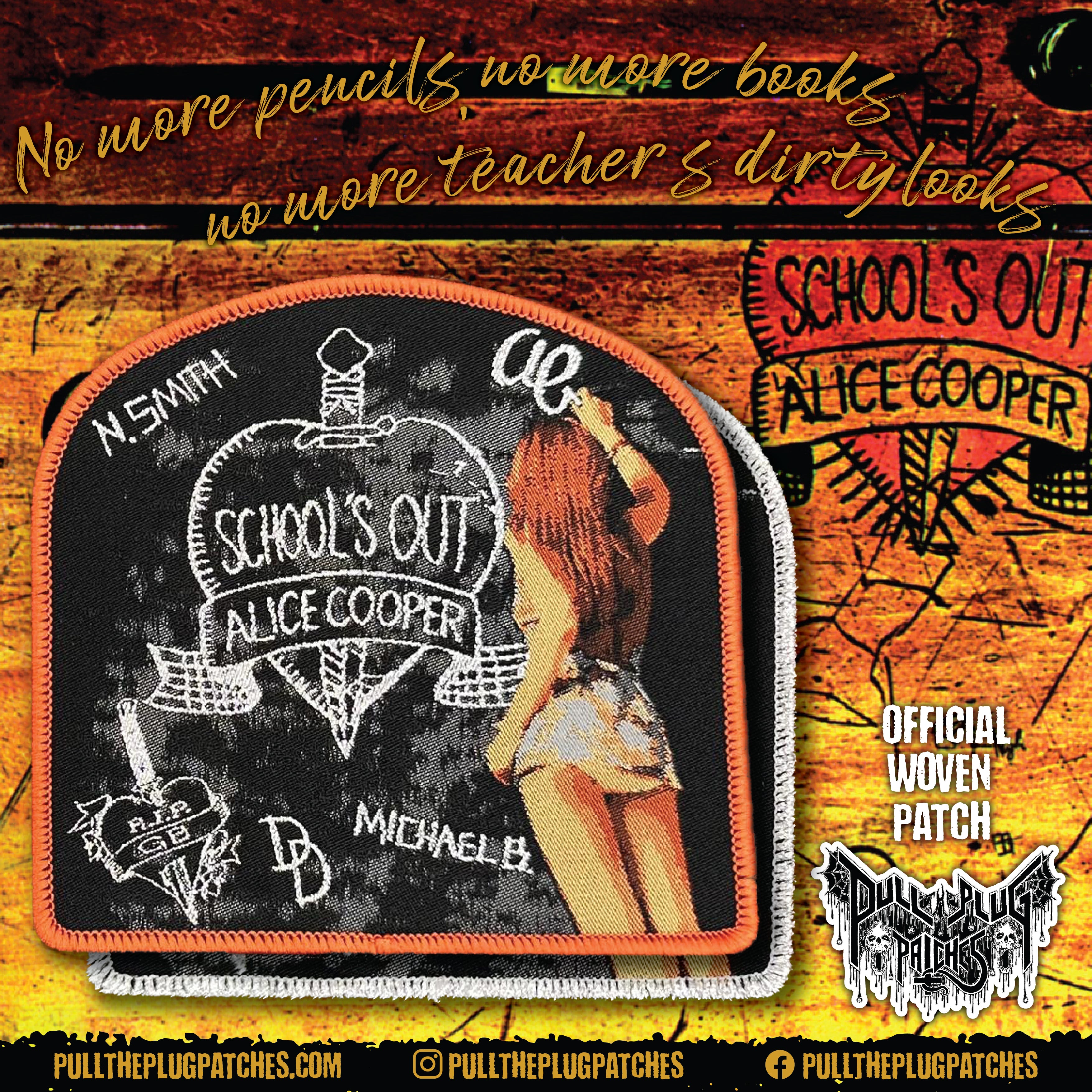 Alice Cooper - School's Out - Patch – Pull The Plug Patches