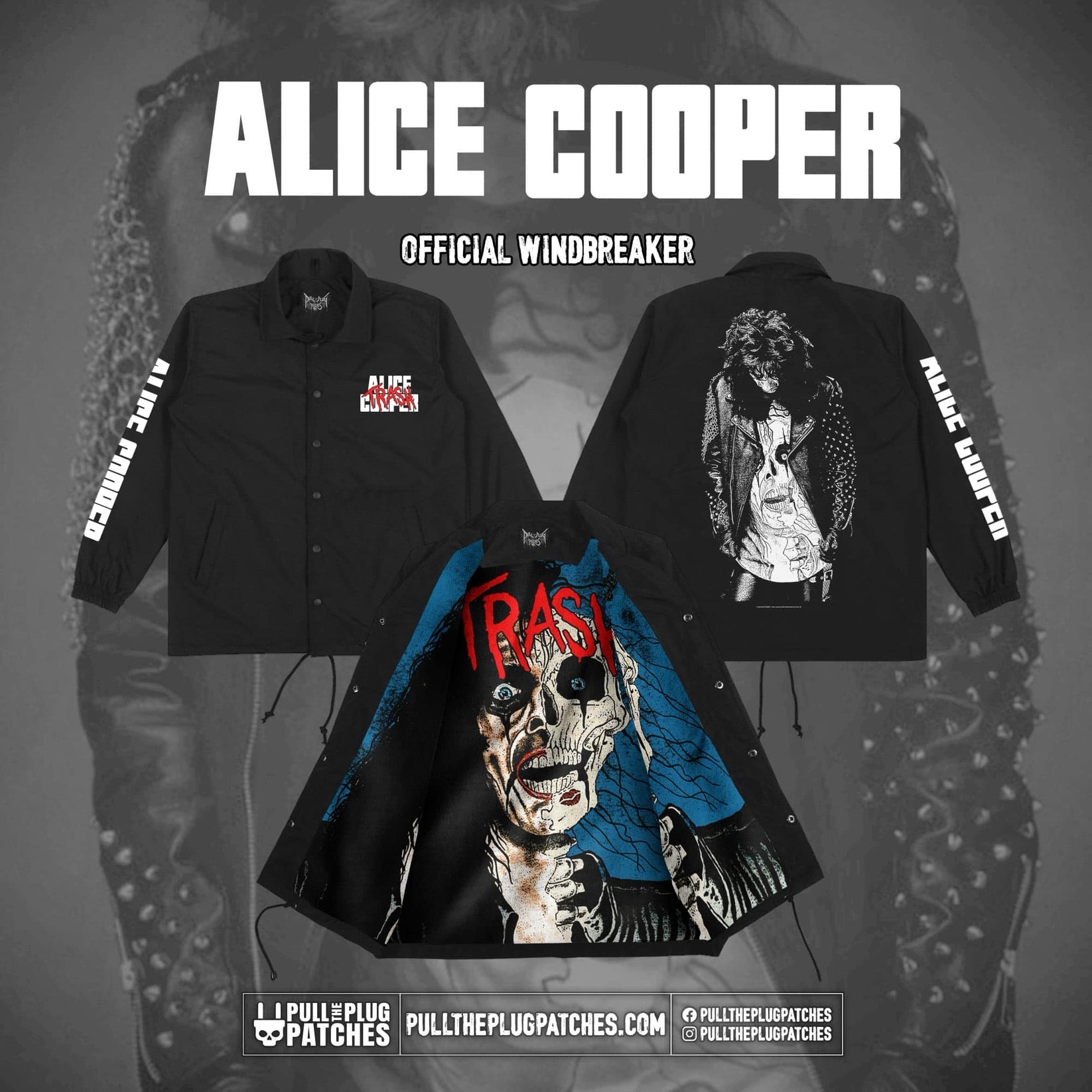 Alice Cooper - Trash - Windbreaker – Pull The Plug Patches