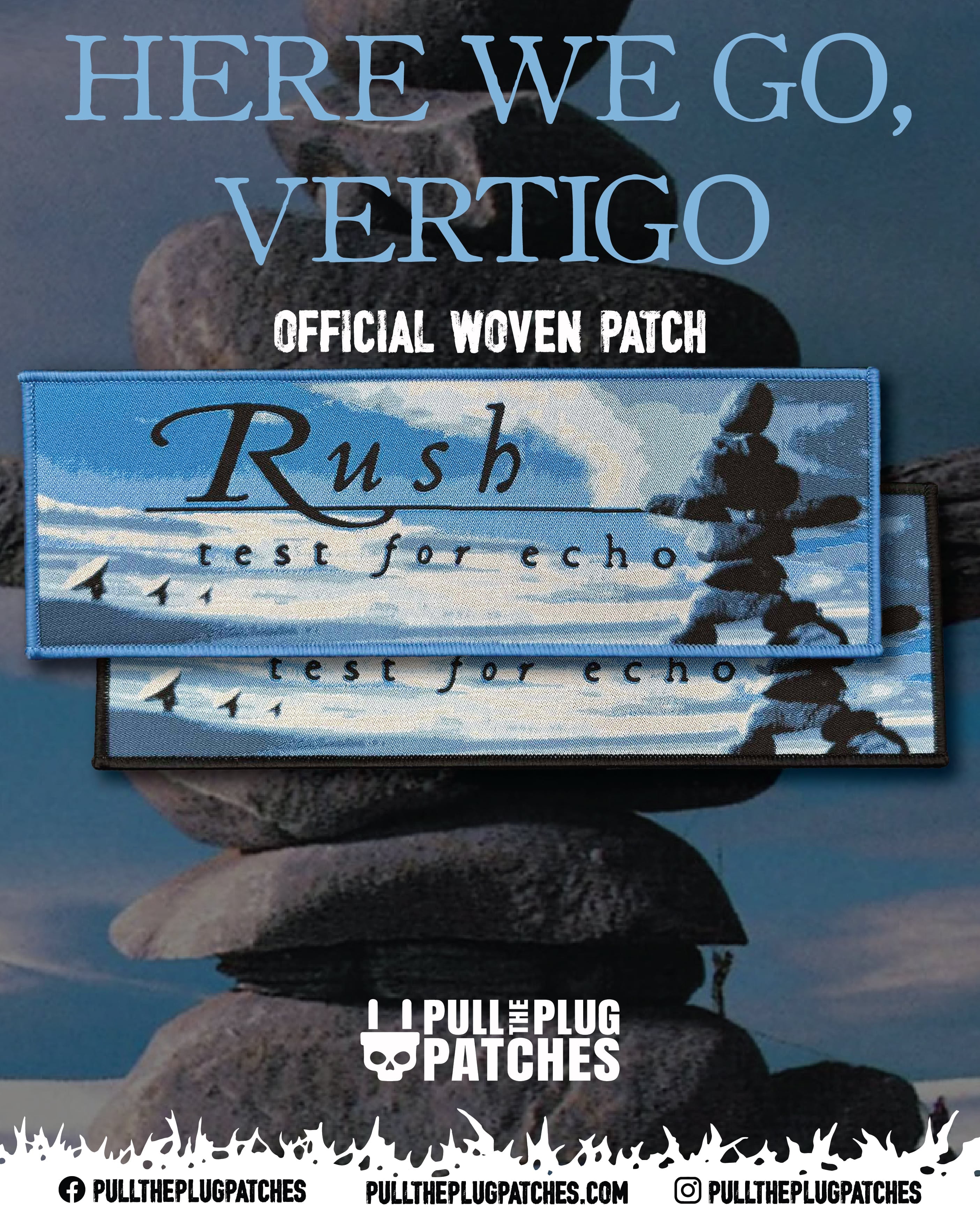Rush - Test For Echo - Strip Patch – Pull The Plug Patches