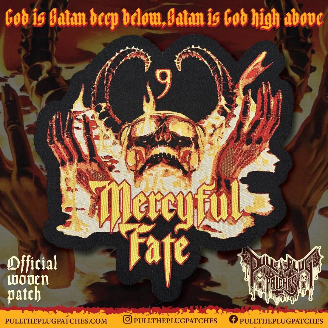Mercyful Fate - 9 - Oversize Patch – Pull The Plug Patches