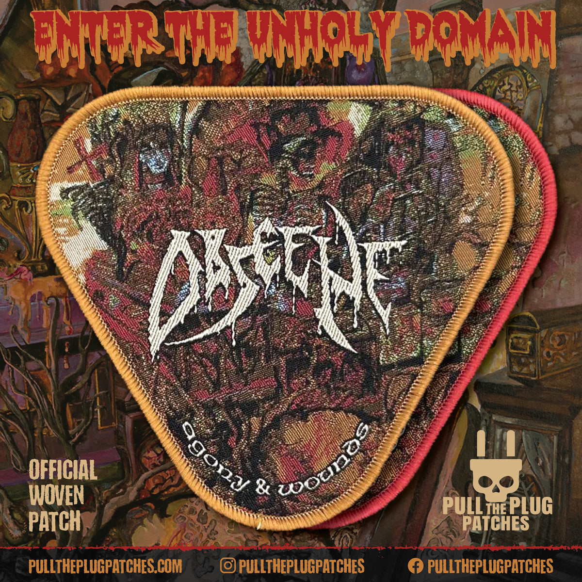 Obscene - Agony & Wounds - Patch – Pull The Plug Patches
