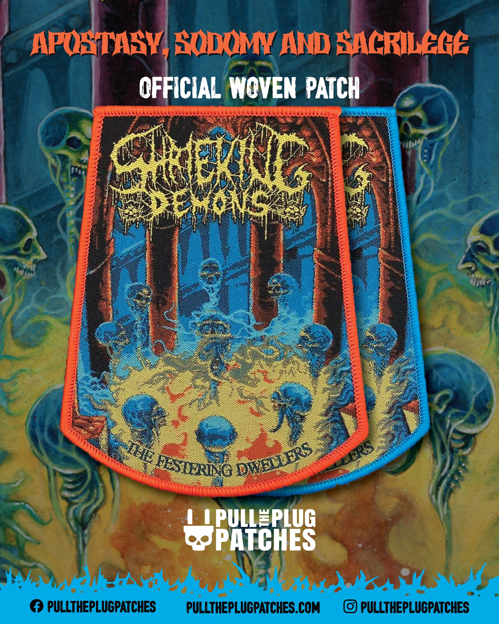 Shrieking Demons - The Festering Dwellers - Patch – Pull The Plug Patches