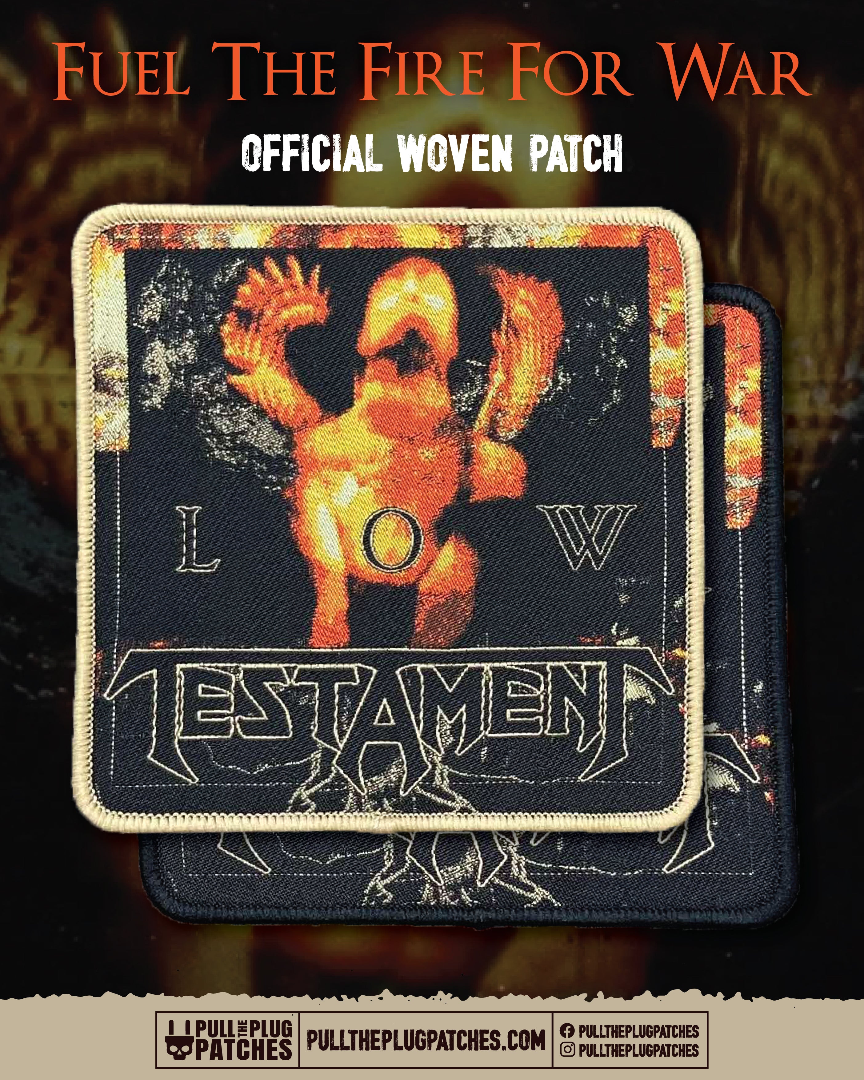Testament - Low - Patch – Pull The Plug Patches