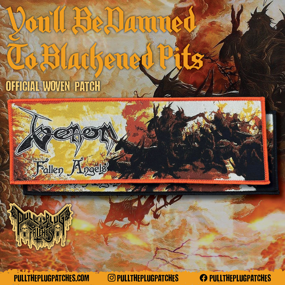 Venom - Fallen Angels - Strip Patch – Pull The Plug Patches